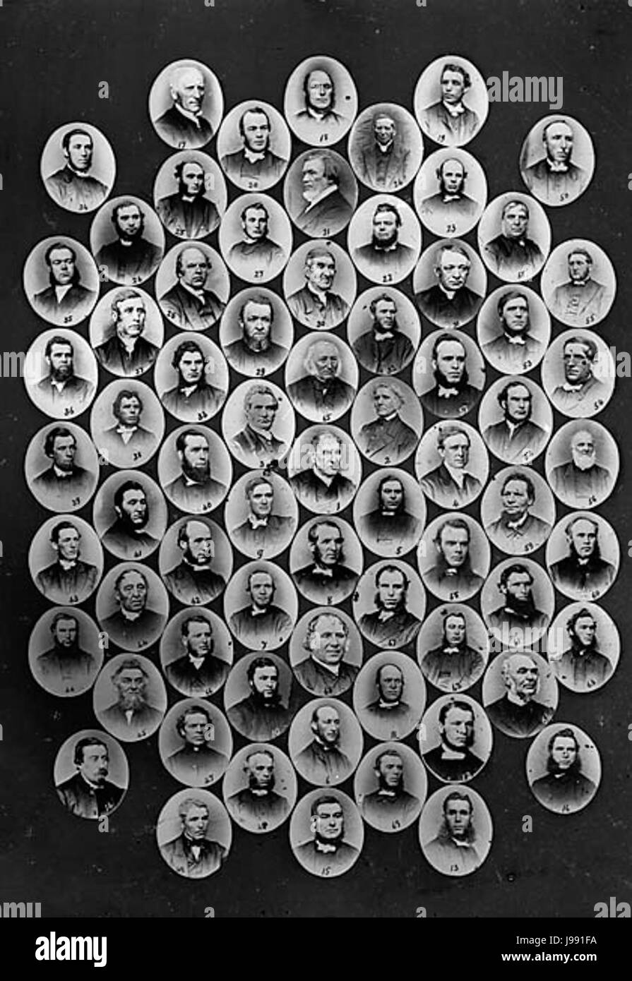 Multi portrait of seventy ministers NLW3363071 Stock Photo - Alamy