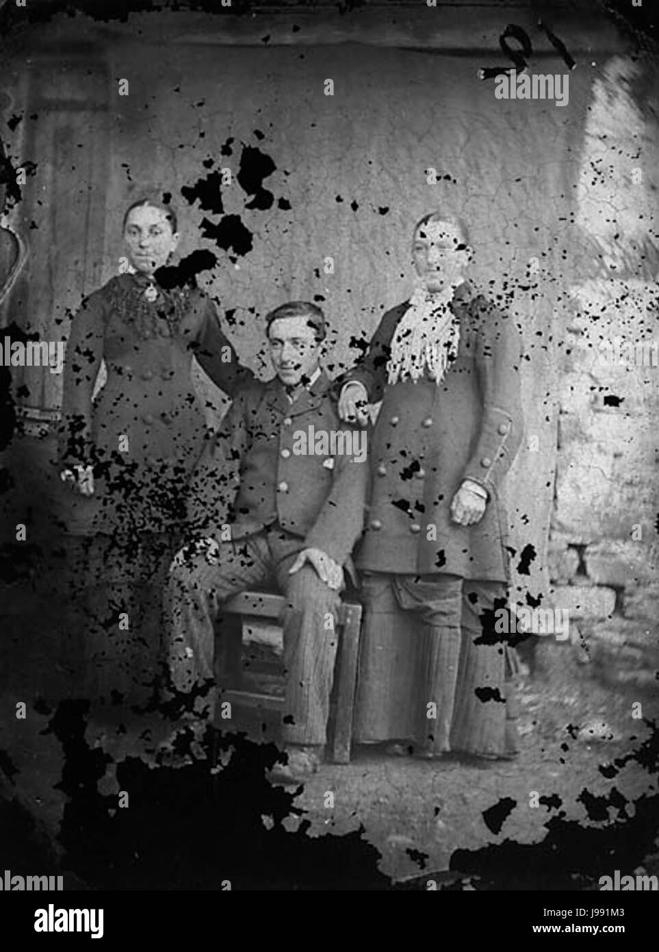 Two women man one Black and White Stock Photos & Images - Alamy