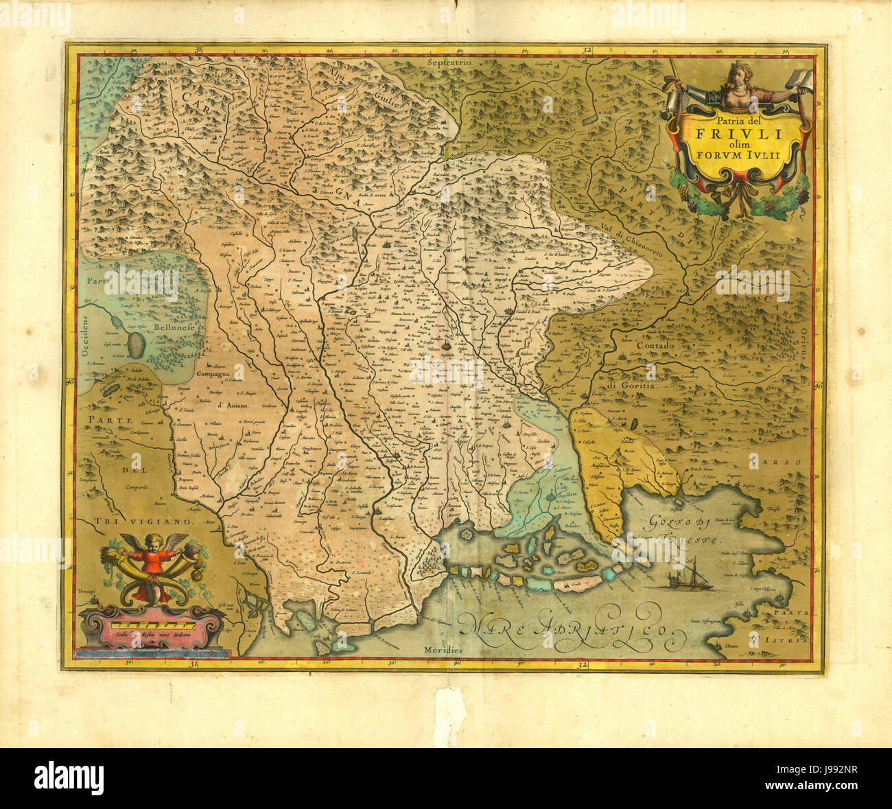 Patria del Friuli olim Forum Iulii 1642 Stock Photo - Alamy