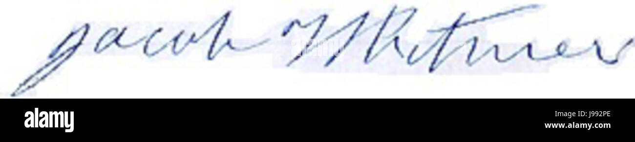 Jacob Whitmer Signature Stock Photo - Alamy