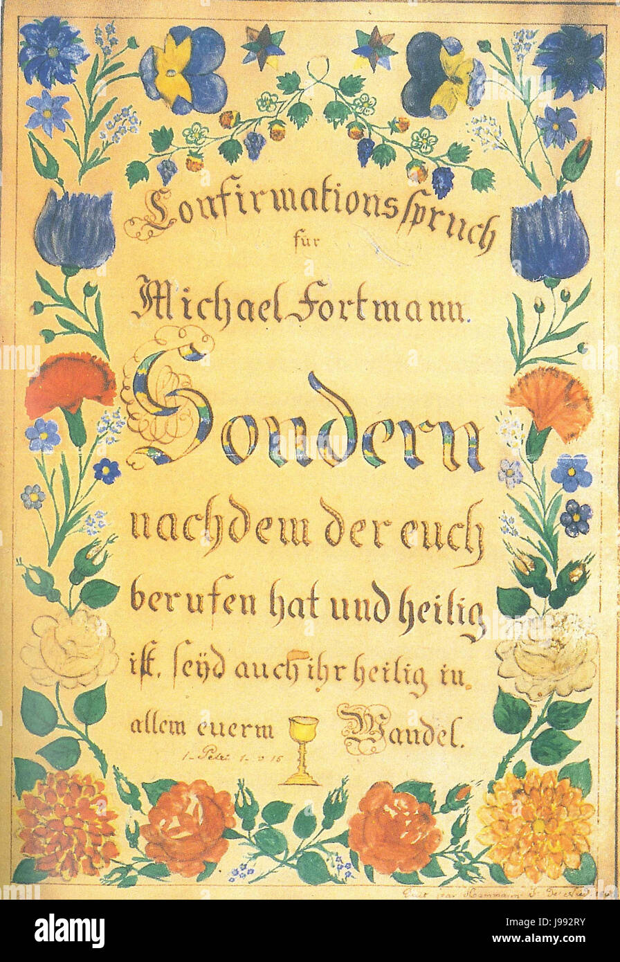 Texte de confirmation de Michel Fortmann Stock Photo - Alamy