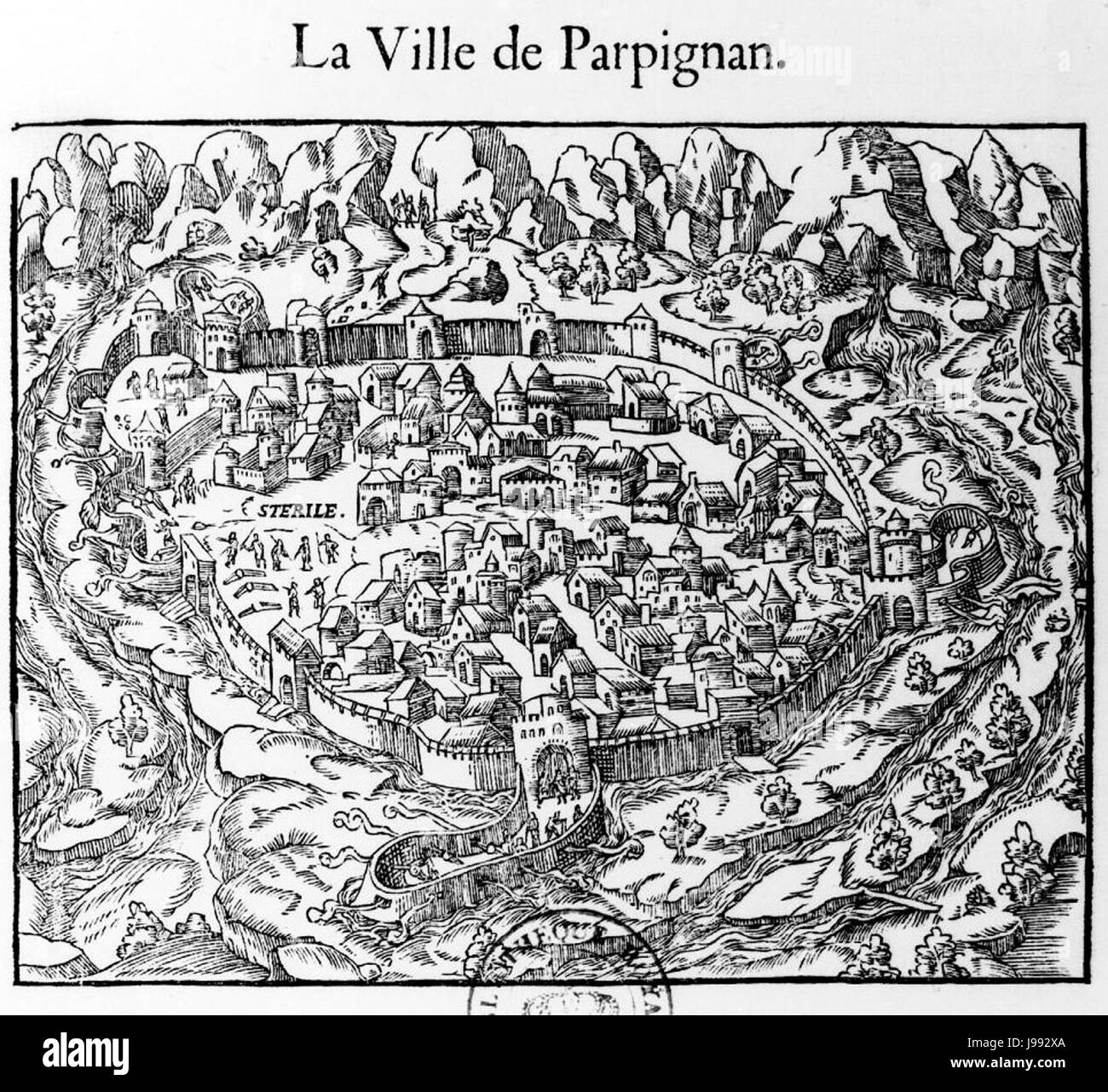 Map of perpignan Black and White Stock Photos & Images - Alamy