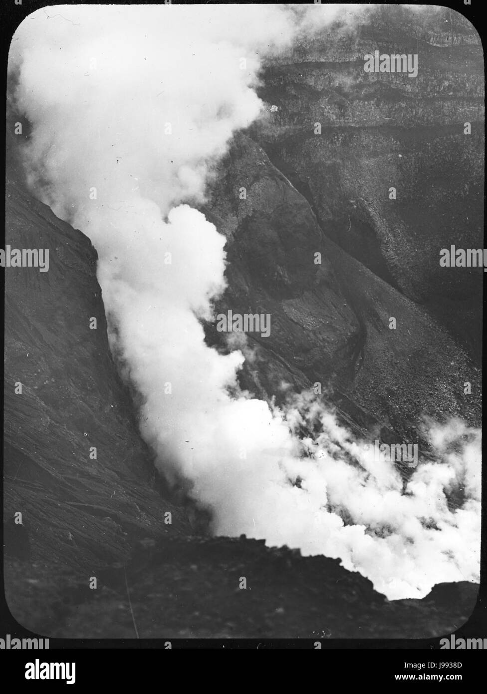 Steam column rising from south east part of crater YORYM TA0001 Stock ...