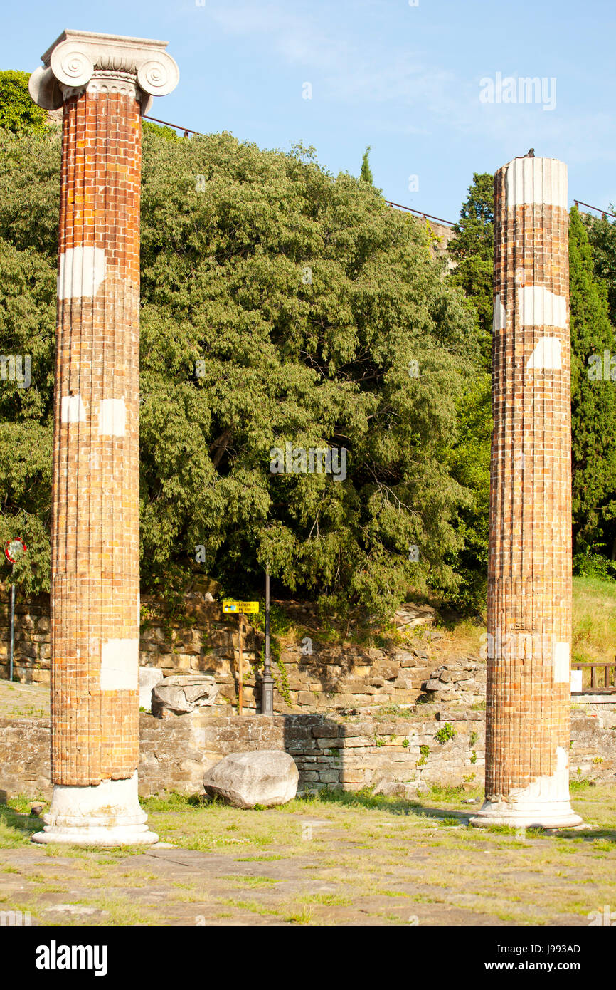 columns, ruins, style of construction, architecture, architectural ...