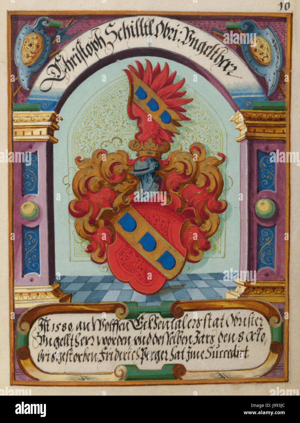 Wappenbuch Ungeldamt Regensburg 010r Stock Photo - Alamy