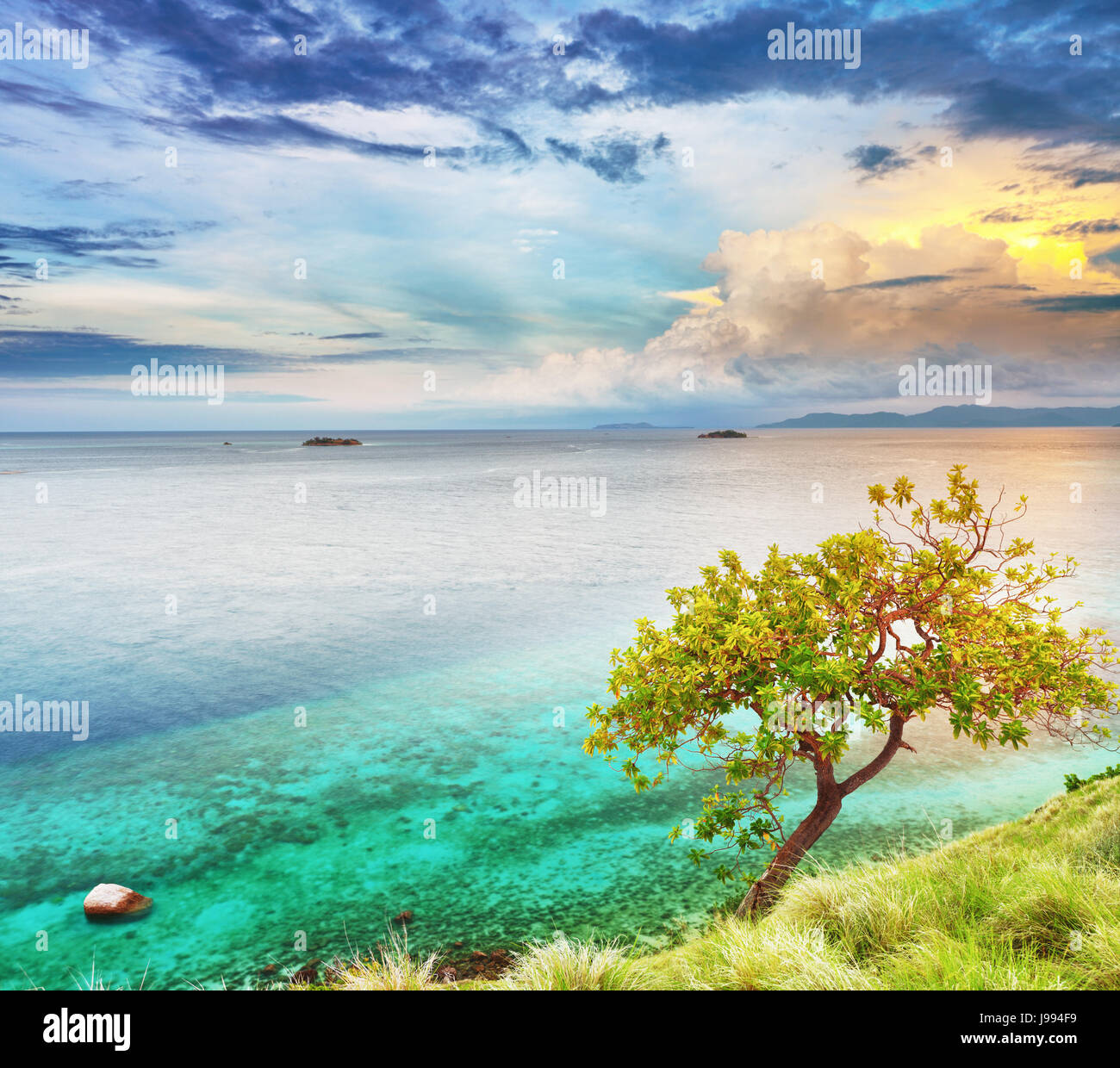 sunset, boat, landscape, scenery, countryside, nature, salt water, sea ...