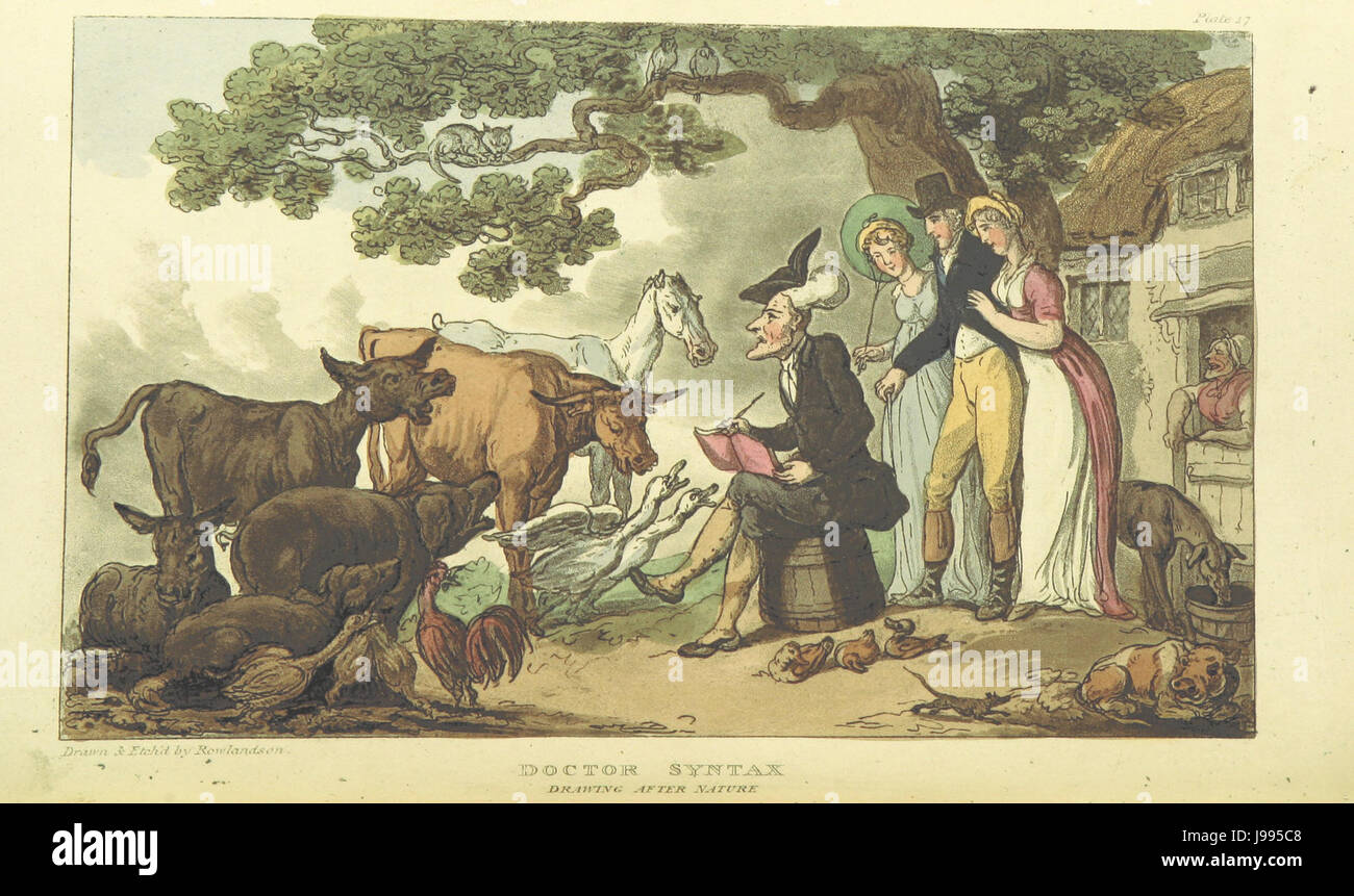 SYNTAX(1813) 17 Doctor Syntax, Drawing after Nature Stock Photo - Alamy