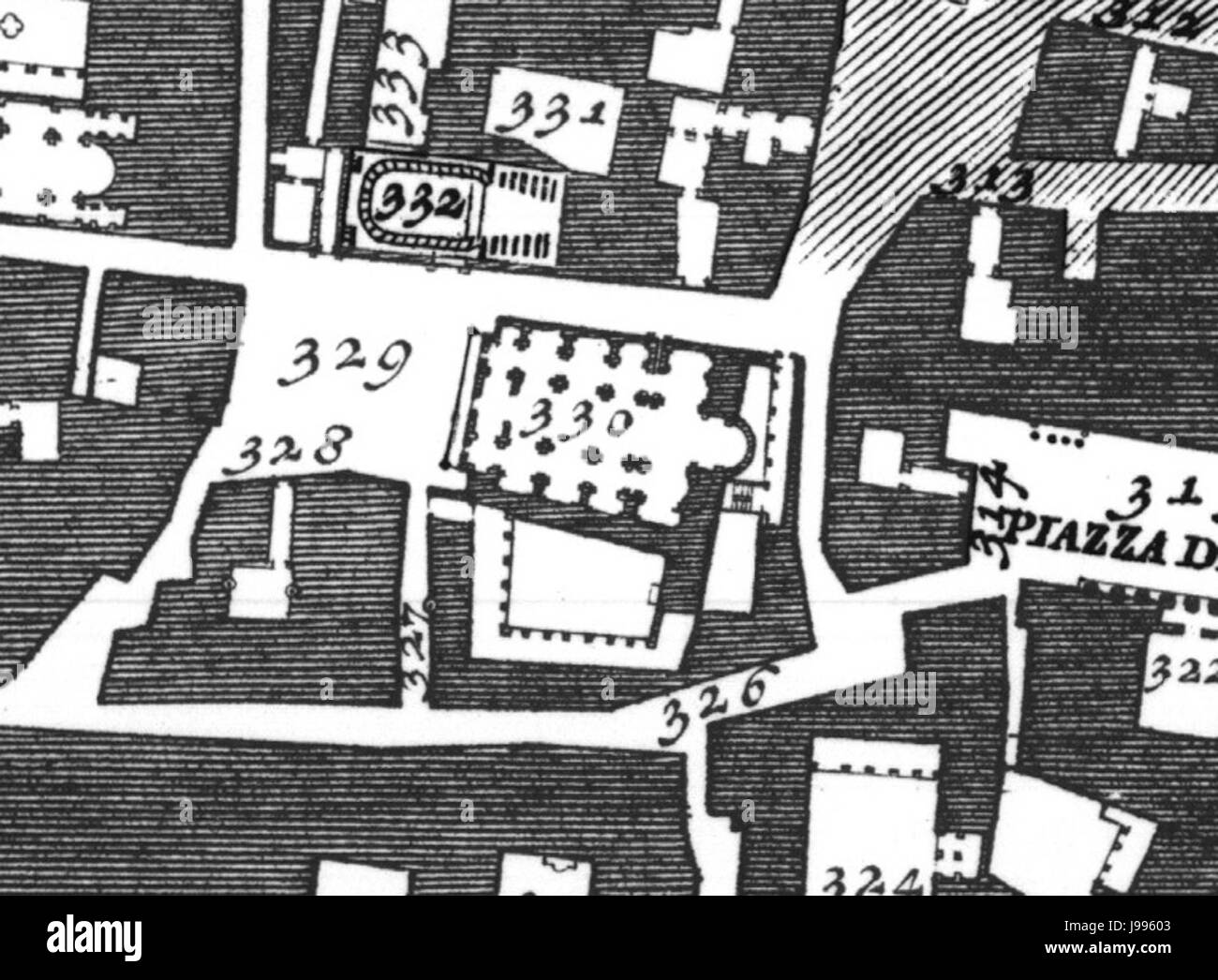 Rome nolli map Black and White Stock Photos & Images - Alamy