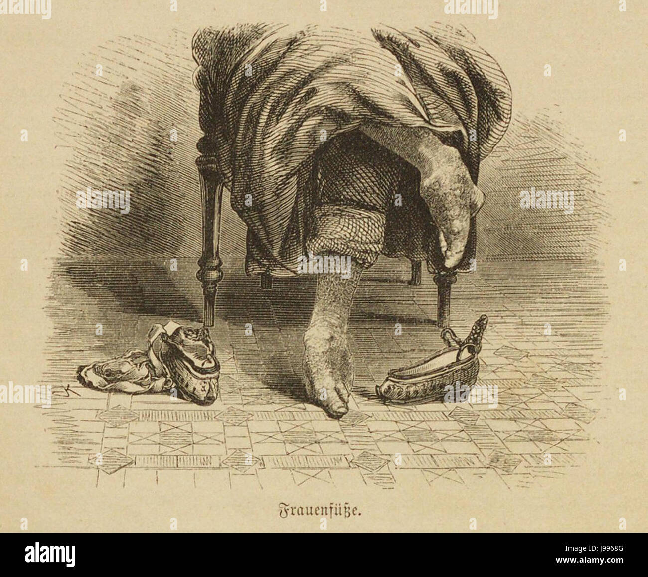 UB Maastricht Kreitner 1881 p 140 (cropped Lotus feet Stock Photo - Alamy