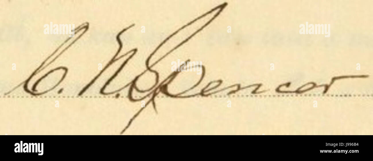 C. N. Spencer 1890 signature Stock Photo - Alamy