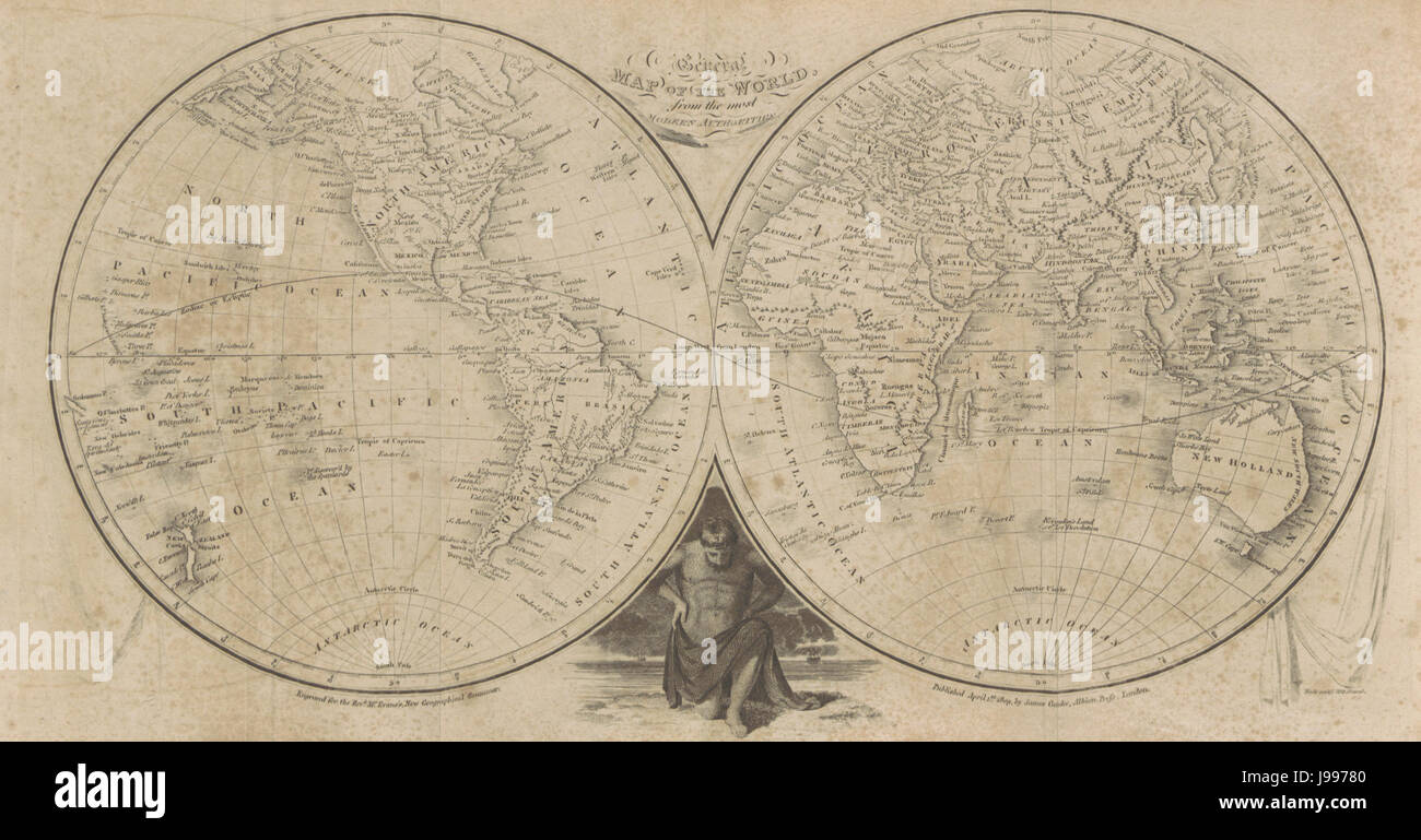 (1811) MAP OF THE WORLD Stock Photo - Alamy