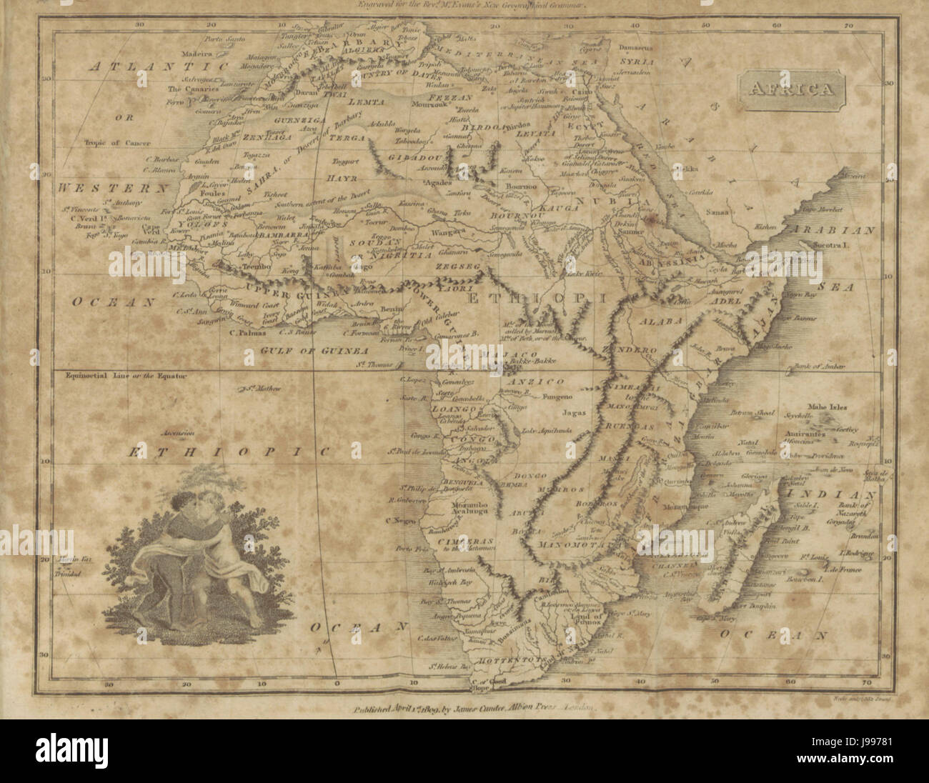 (1811) MAP OF AFRICA Stock Photo - Alamy