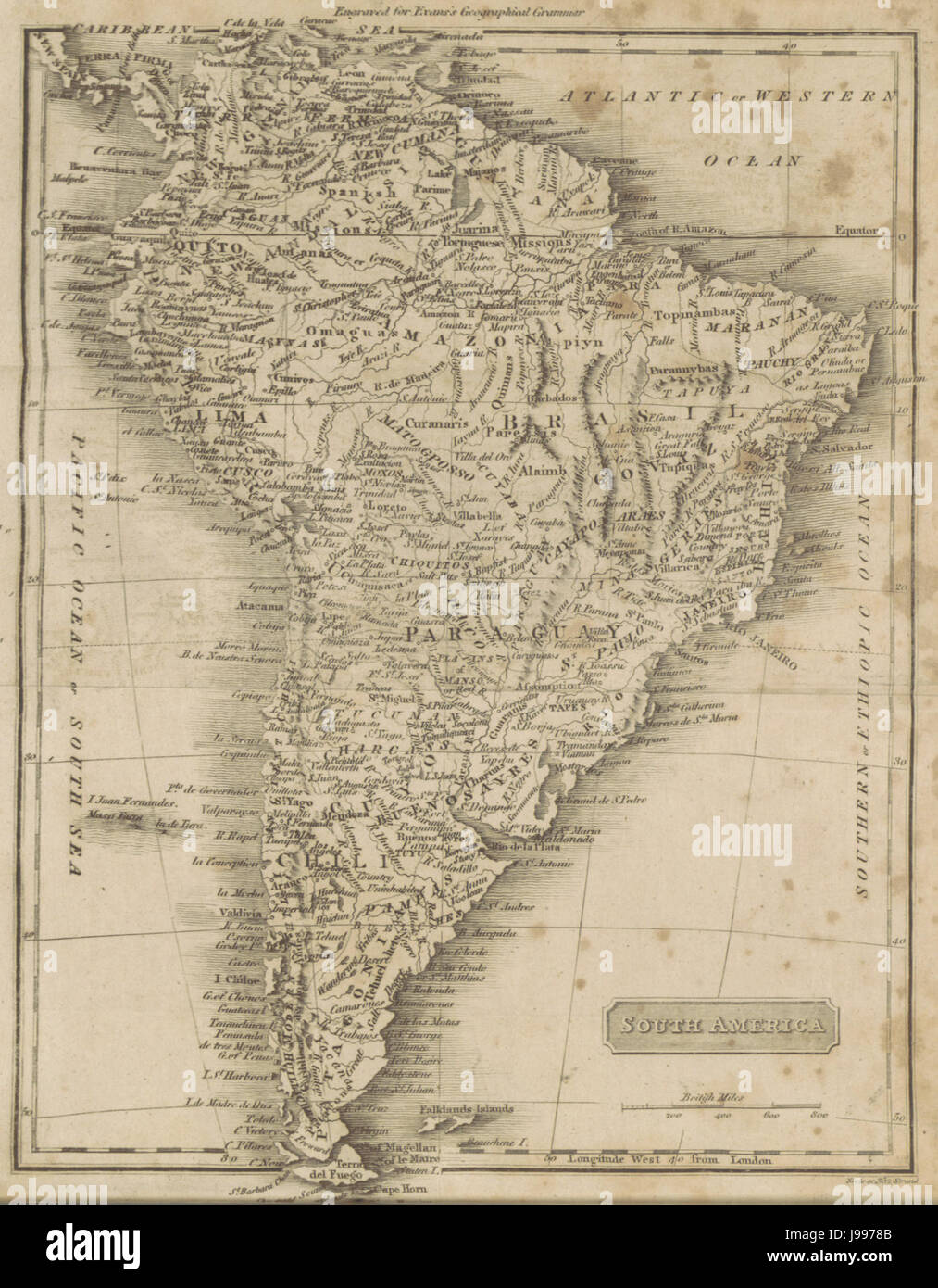 (1811) MAP OF SOUTH AMERICA Stock Photo - Alamy