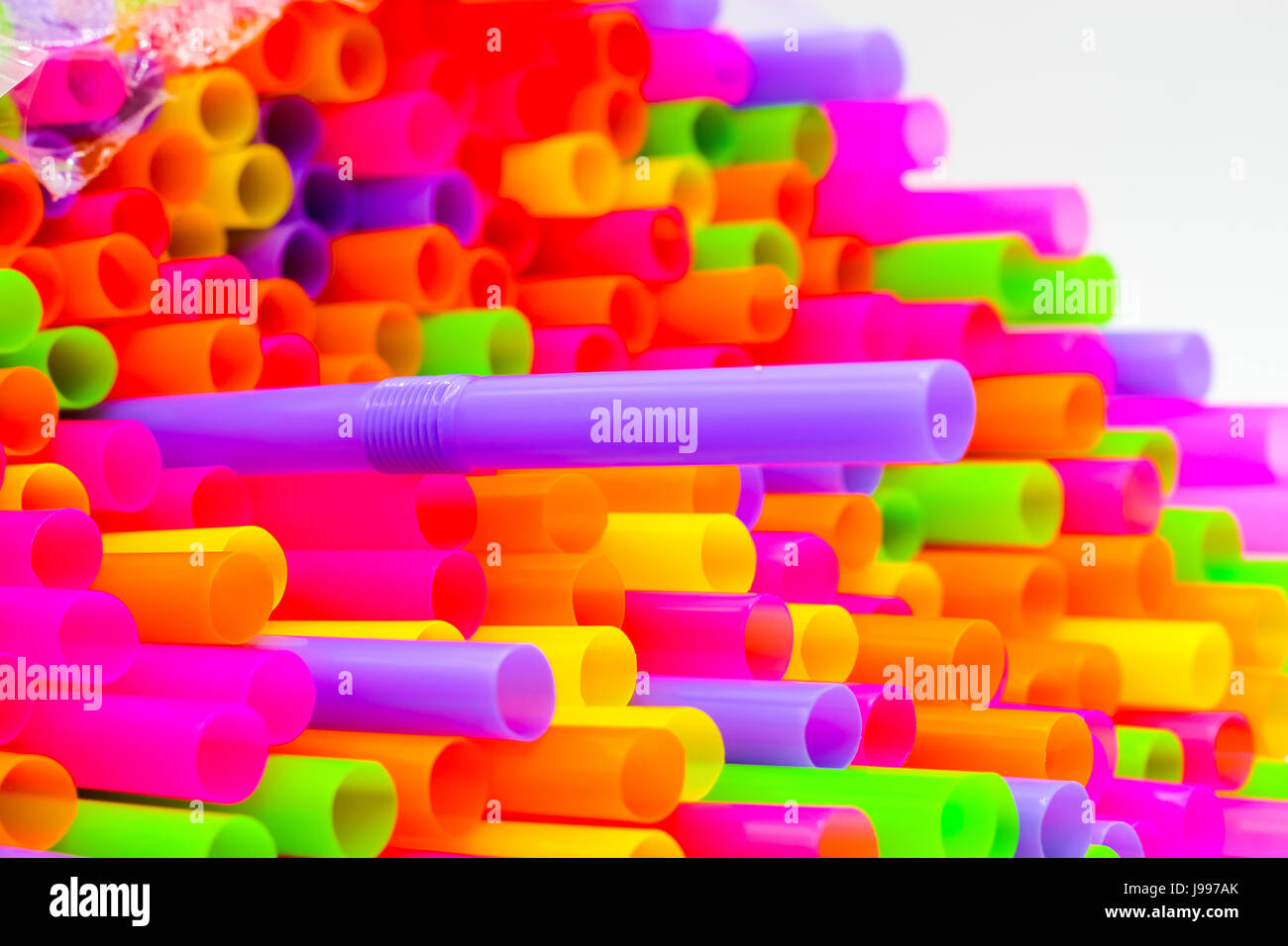 straw : Colorful of drinking straws is a tube for transferring a ...