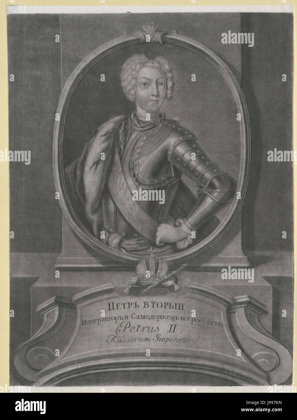 Peter II of Russia (engraving) 03 Stock Photo - Alamy