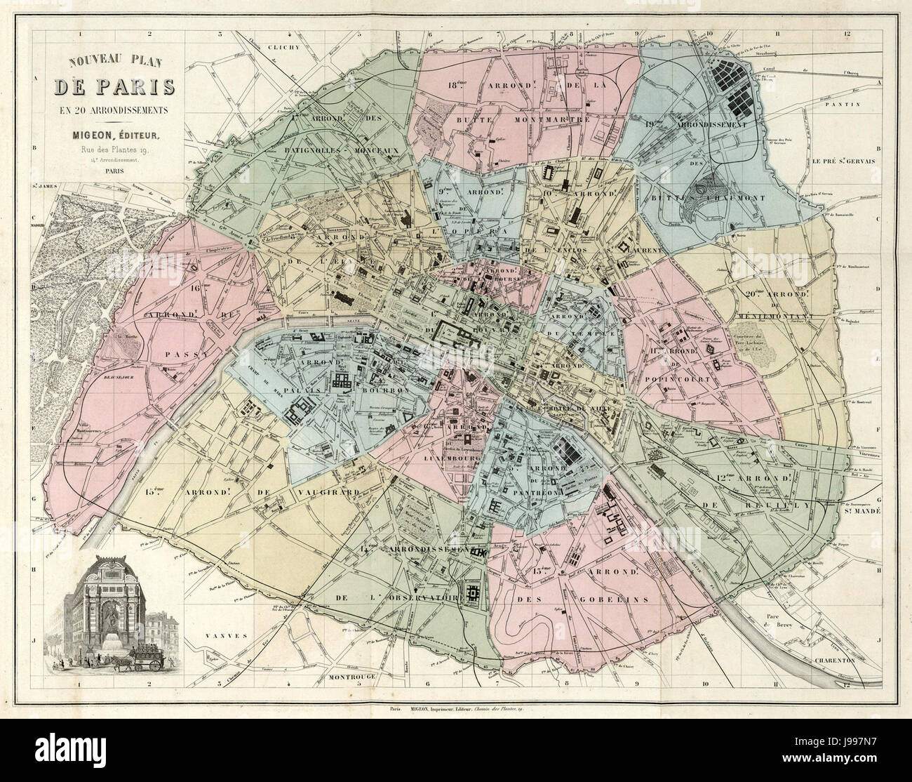 Plan de paris arrondissements hi-res stock photography and images - Alamy