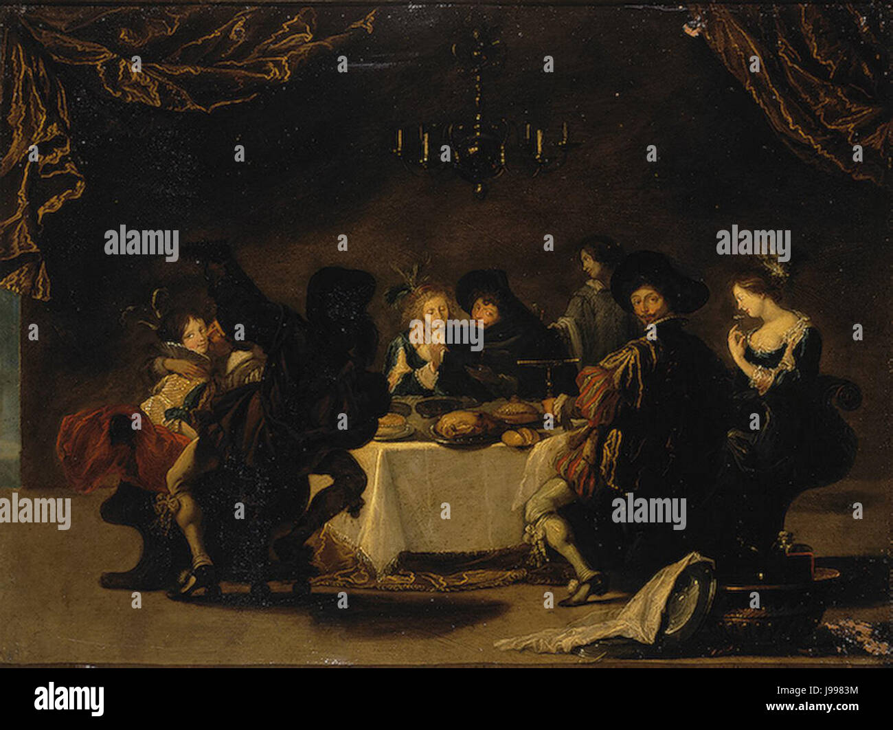 Simon de Vos Merry Company Stock Photo - Alamy