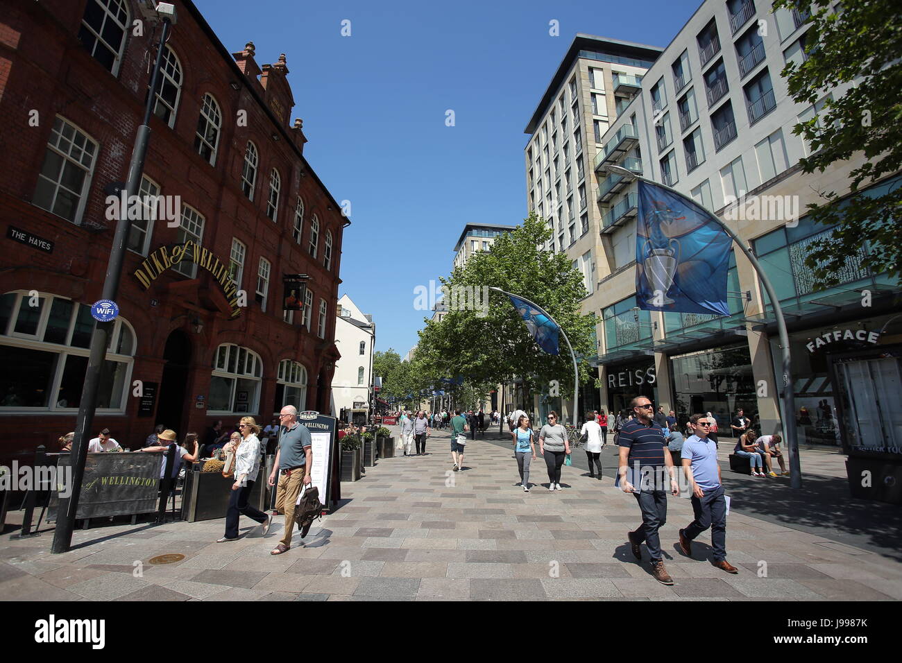 The Hayes, Cardiff Stock Photo - Alamy