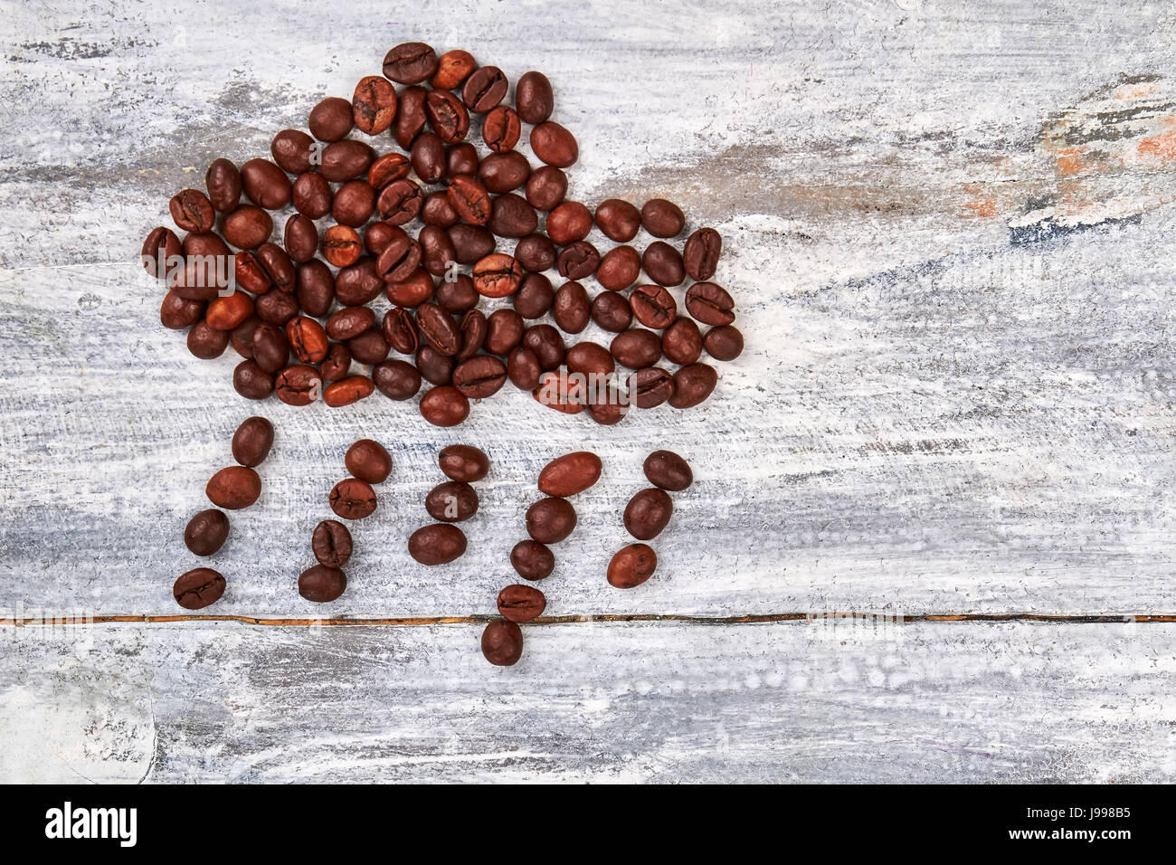 Rain from coffee beans Stock Photo - Alamy