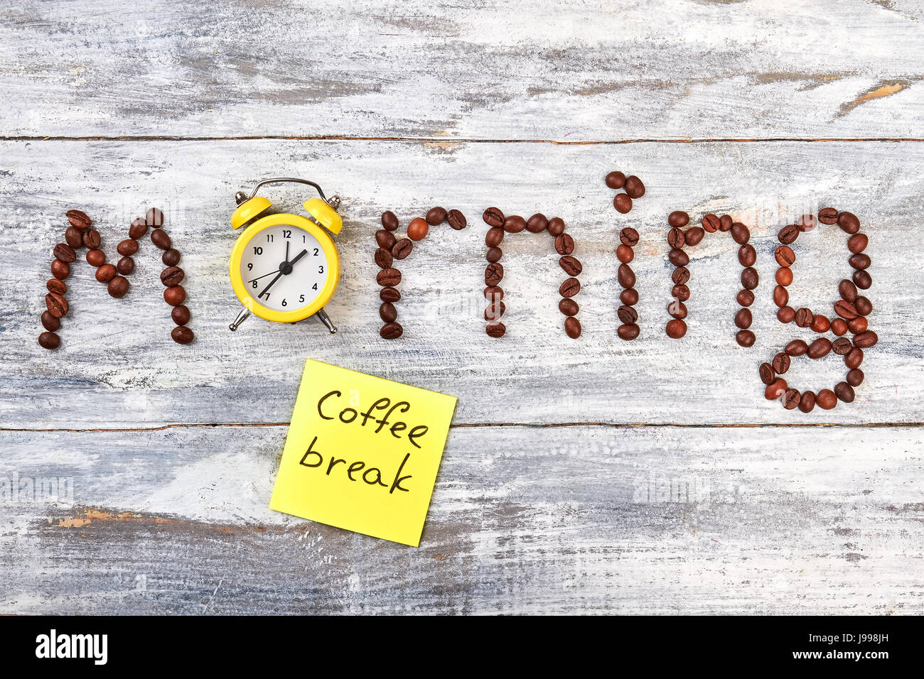 Coffee break in retro style Stock Photo - Alamy