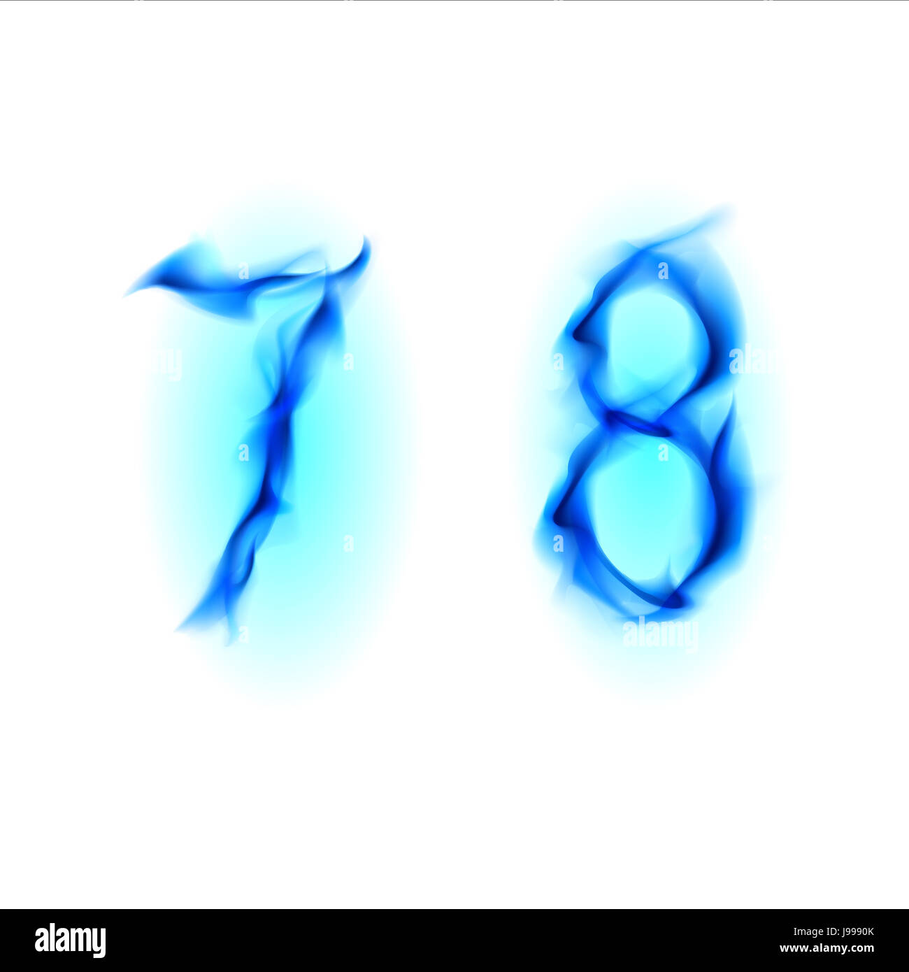 Number fire flames font eight hi-res stock photography and images - Alamy