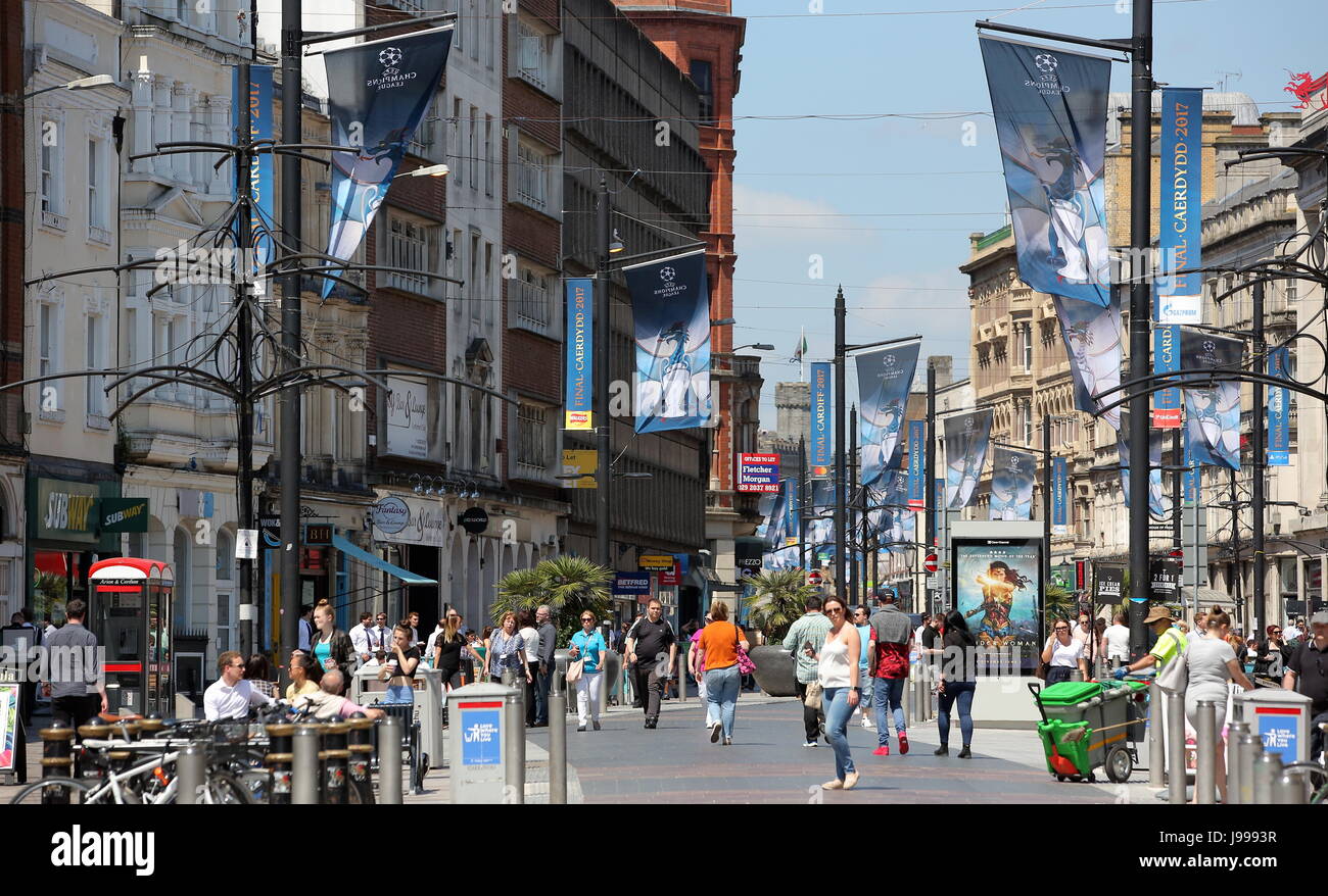 St Mary's Street, Cardiff Stock Photo - Alamy