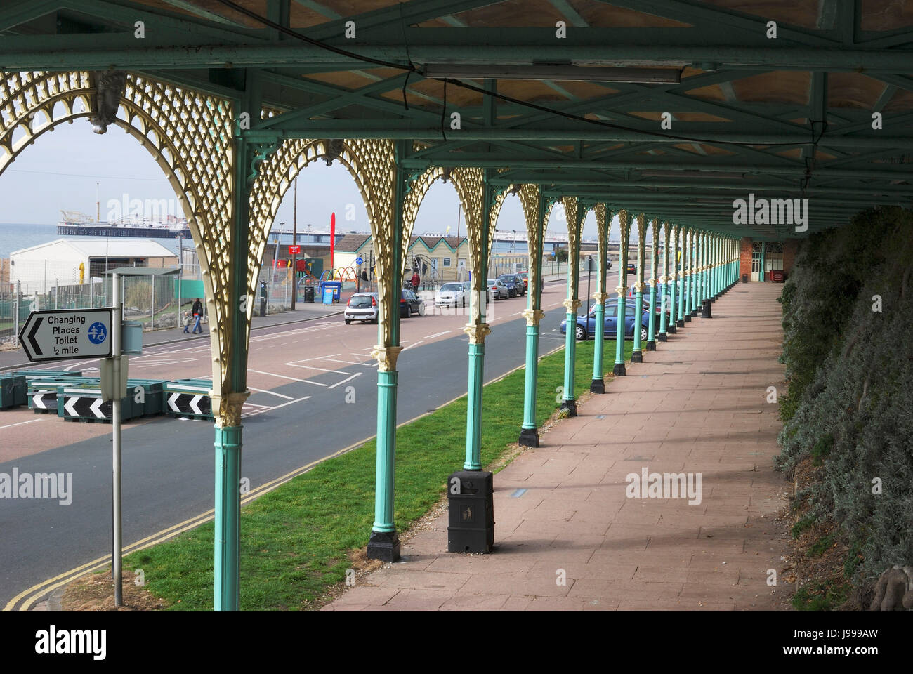 buildings, england, promenade, road, street, beach, seaside, the beach ...