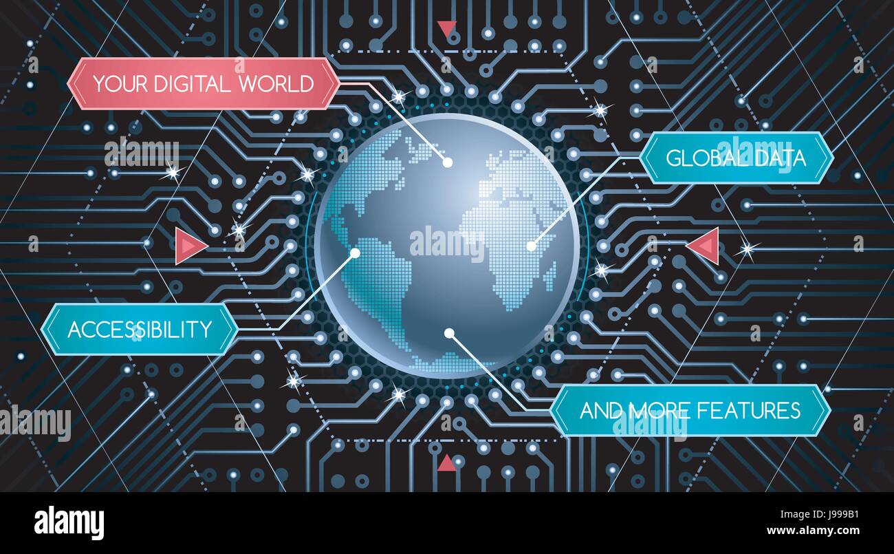 Digital World - Graphic Template Stock Vector Image & Art - Alamy