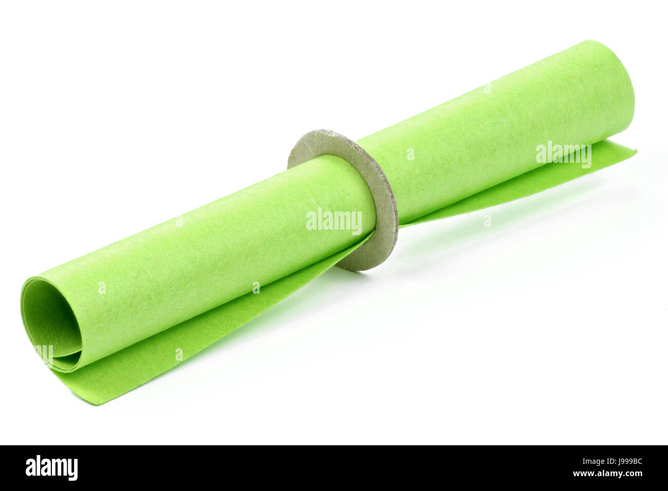 single green raffle ticket isolated on white background Stock Photo - Alamy