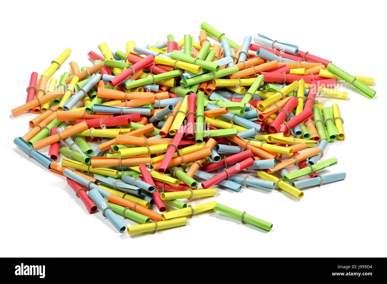 colorful raffle tickets isolated on white background Stock Photo - Alamy