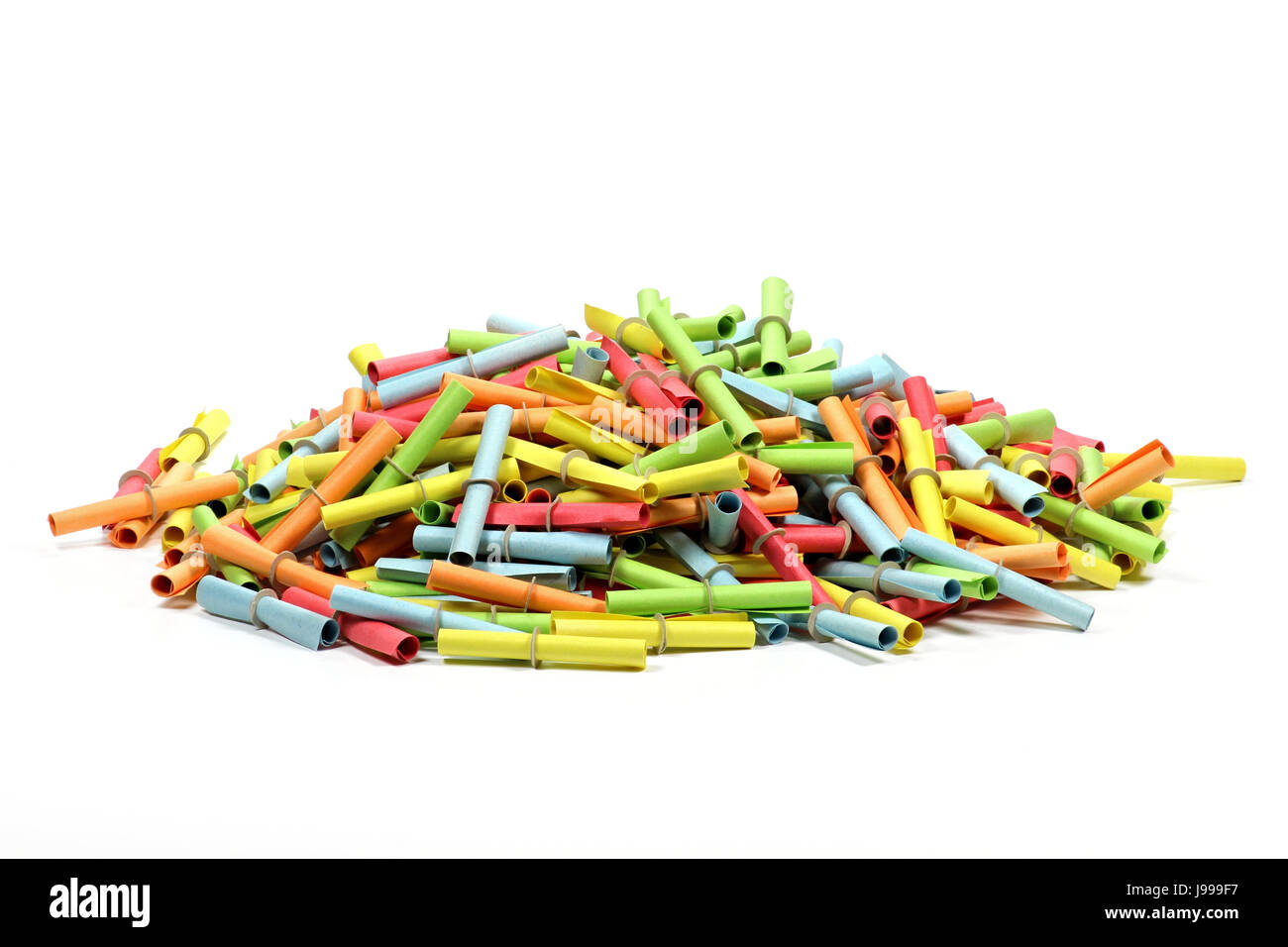 colorful raffle tickets isolated on white background Stock Photo - Alamy