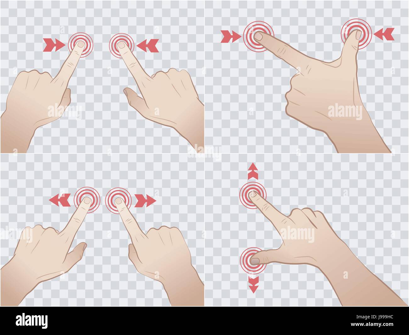 Hand gestures set pointing Stock Vector Images - Alamy