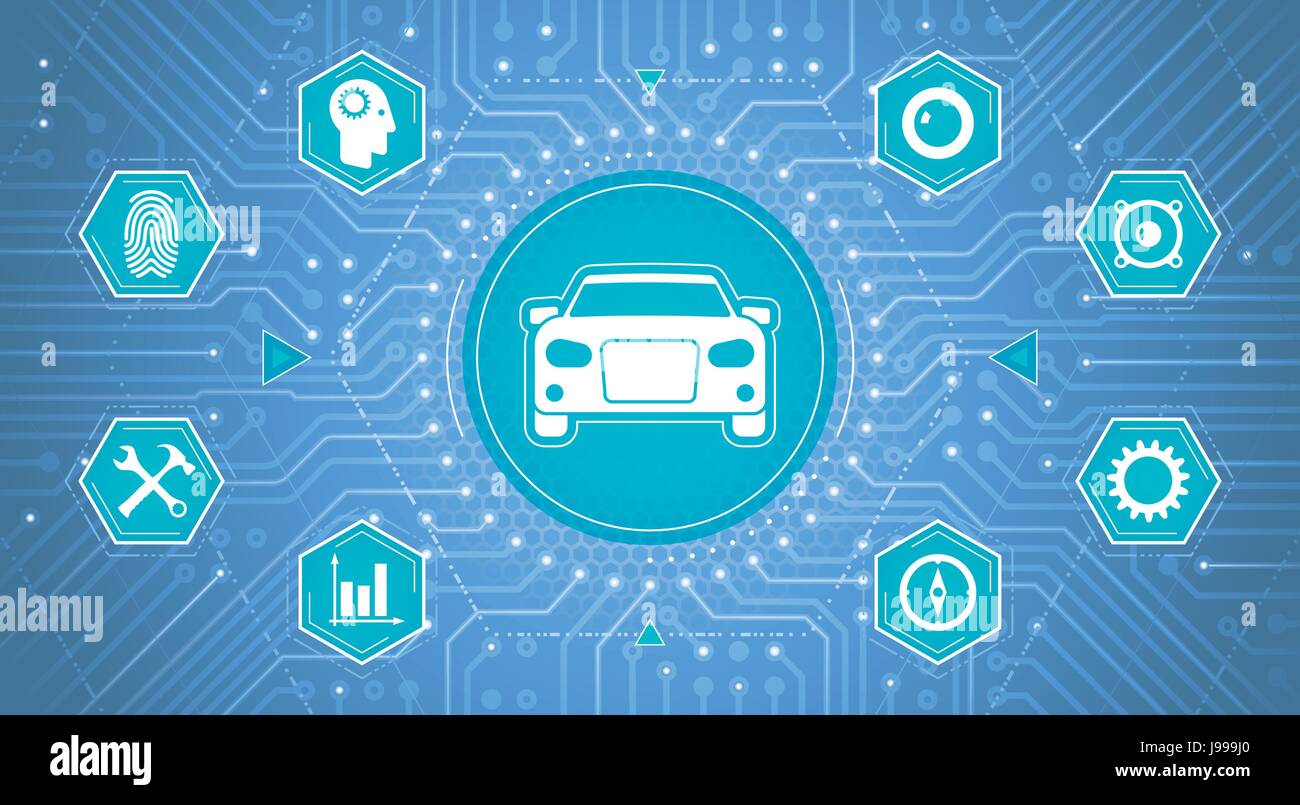 Smart Car Interface Stock Vector Image & Art - Alamy