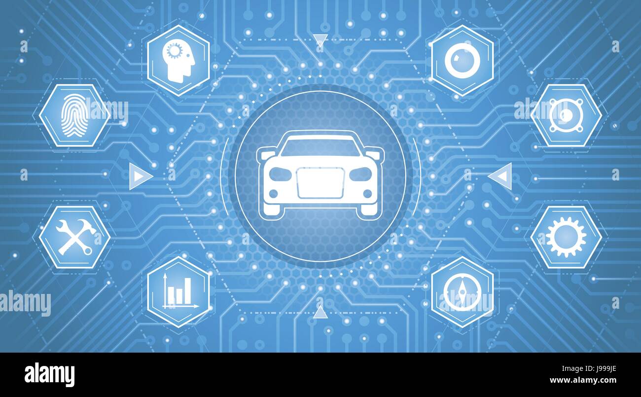 Smart Car Interface Stock Vector Image & Art - Alamy