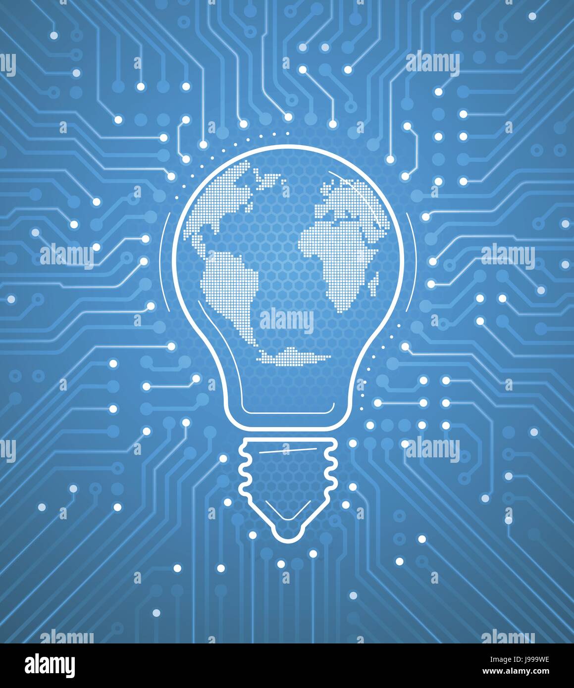 Electric light bulb world Stock Vector Images - Alamy