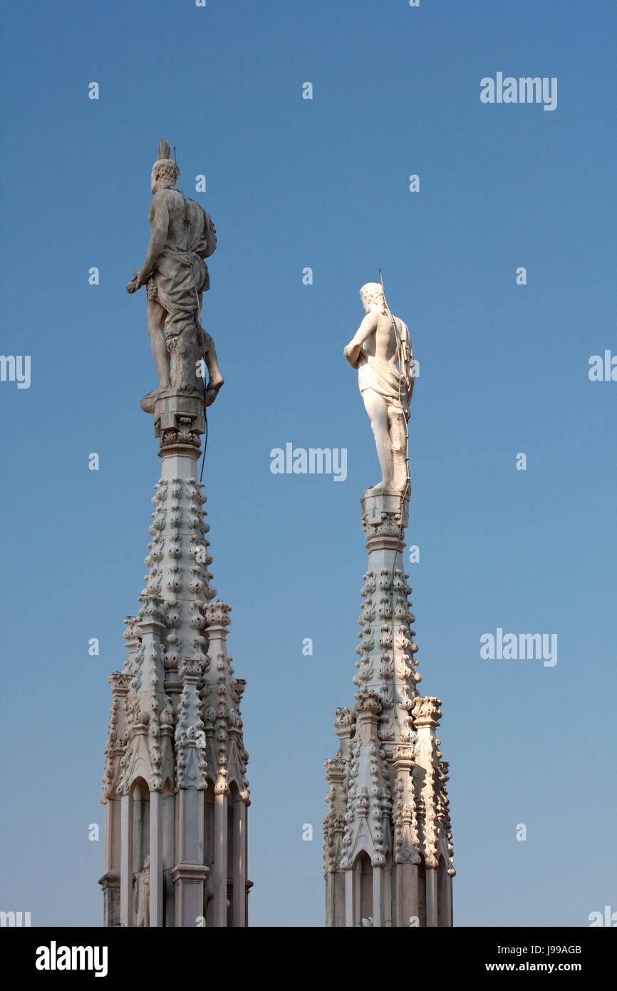 religion, statue, sculpture, milan, italy, religion, church, monument ...