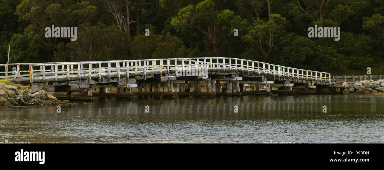 wood, bridge, fresh water, lake, inland water, water, crossing, wooden ...