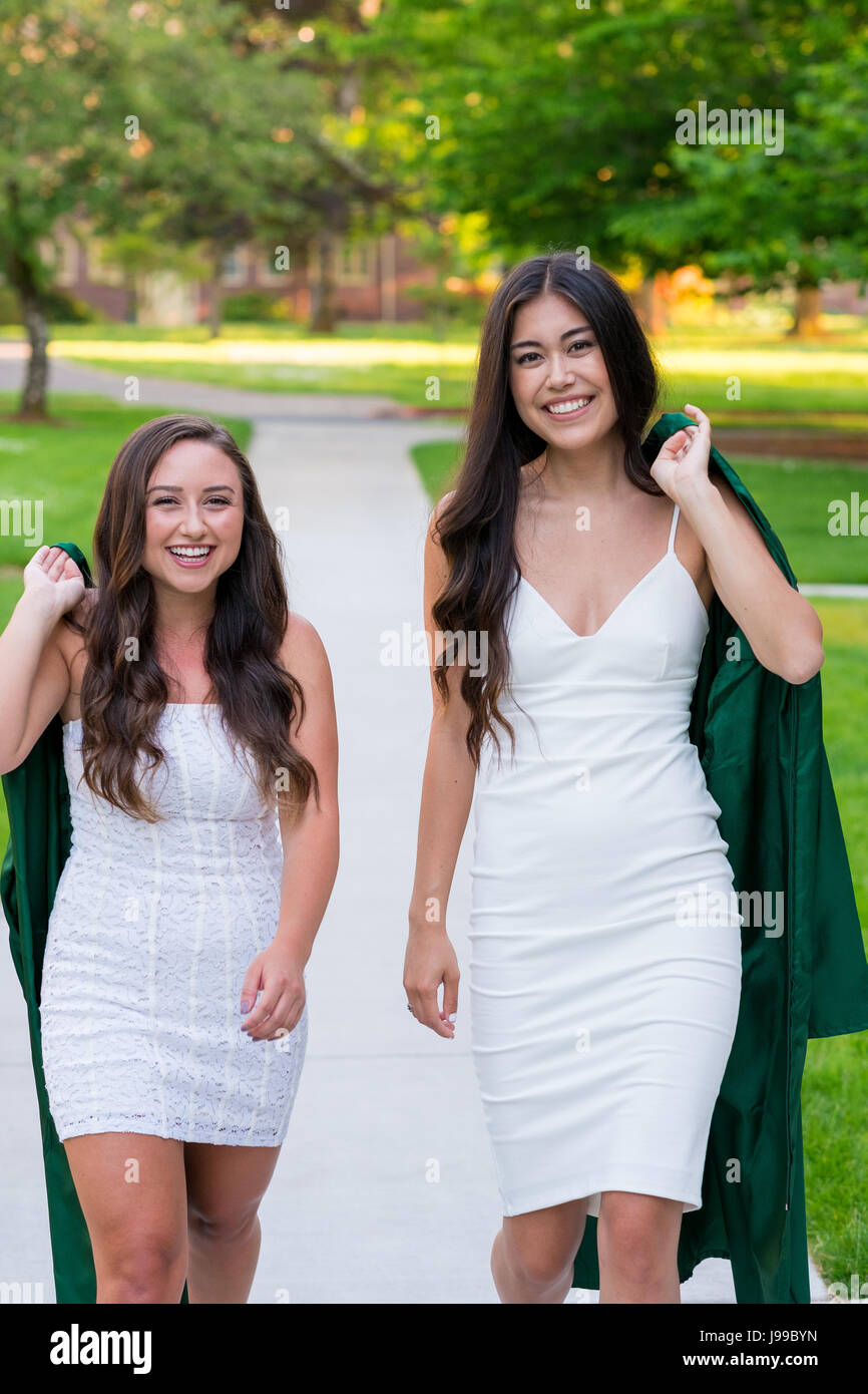 College Graduation Photo on University Campus Stock Photo - Alamy