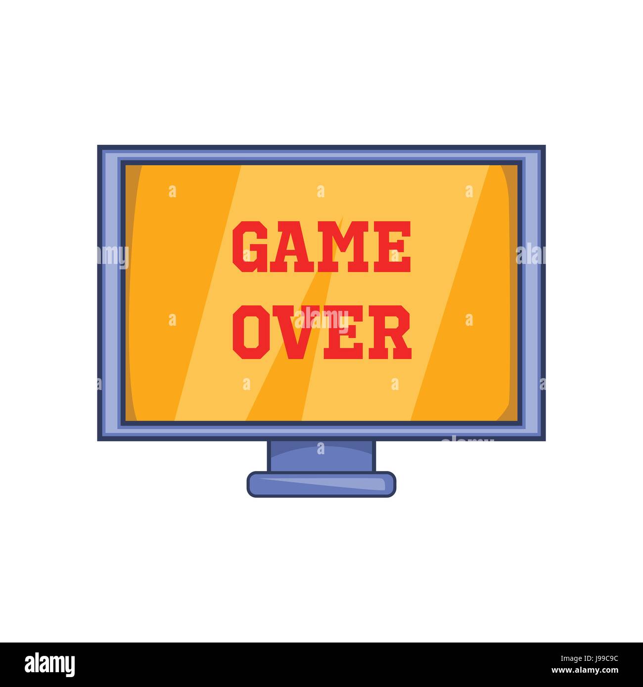 Game over screen icon, cartoon style Stock Vector Image & Art - Alamy