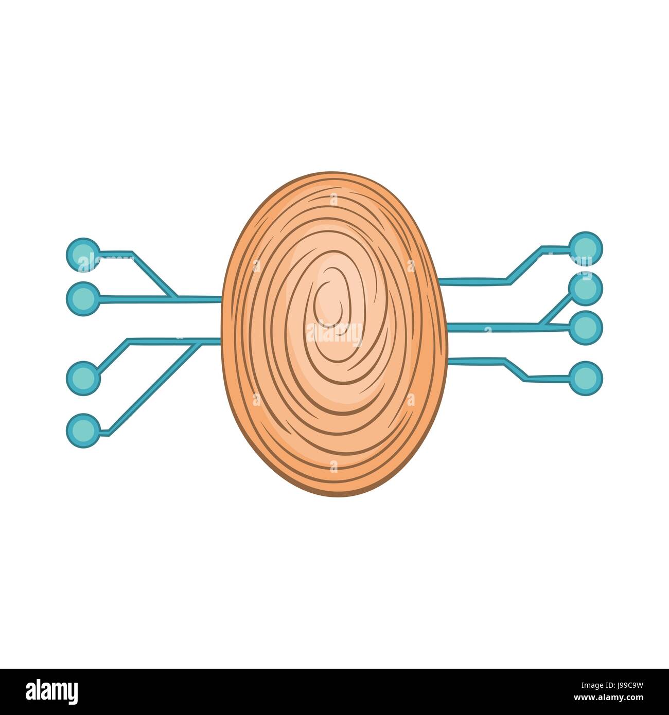 Fingerprint scanning icon, cartoon style Stock Vector Image & Art - Alamy