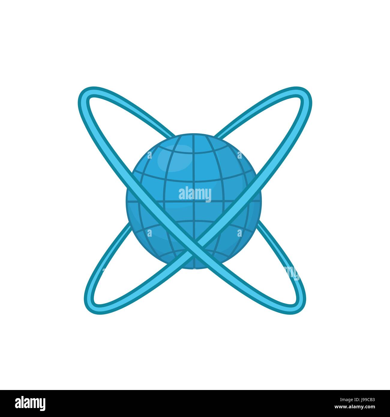 Earth around orbits icon, cartoon style Stock Vector Image & Art - Alamy