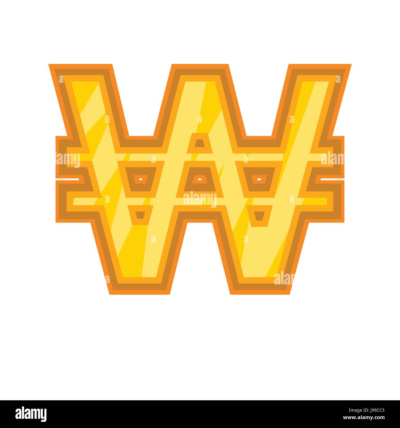Korean won icon, cartoon style Stock Vector Image & Art - Alamy