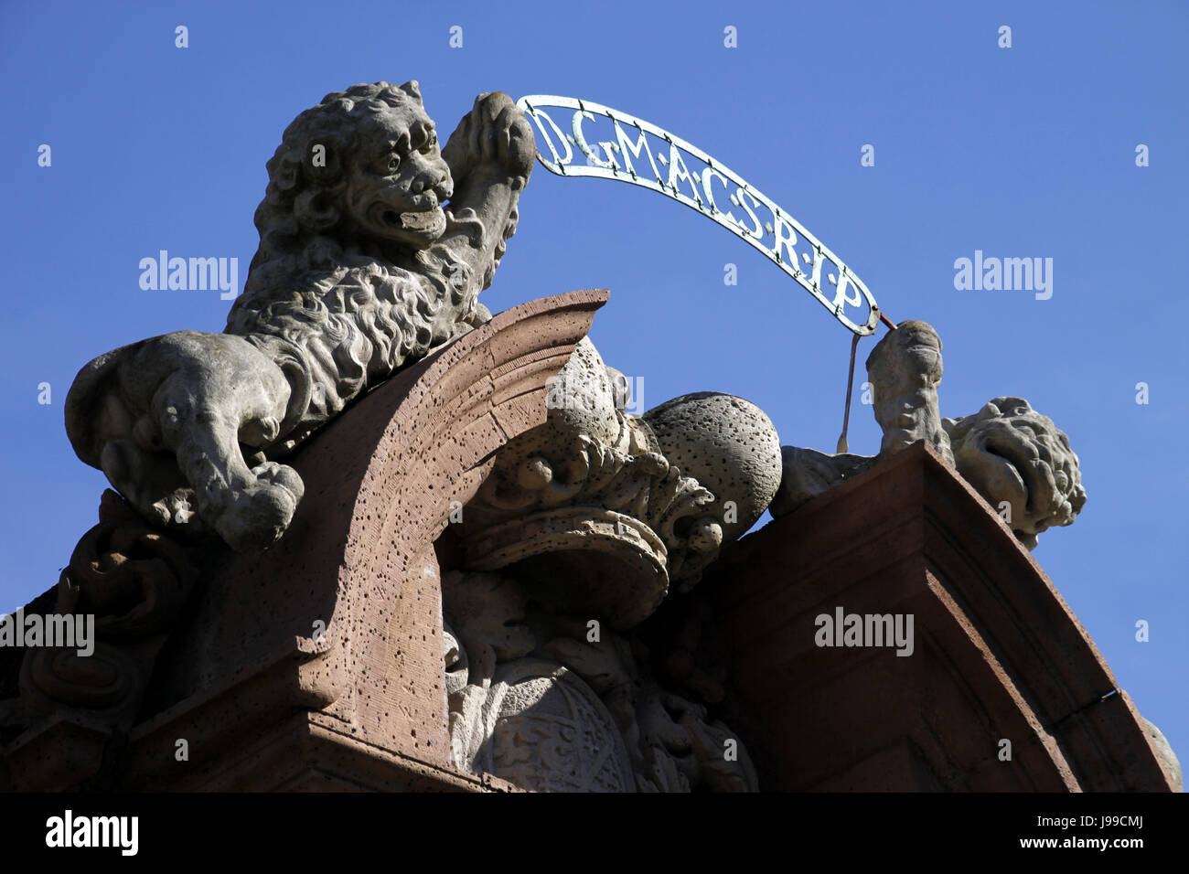 detail, statue, entrance, monastery, abbey, convent, detail, statue ...