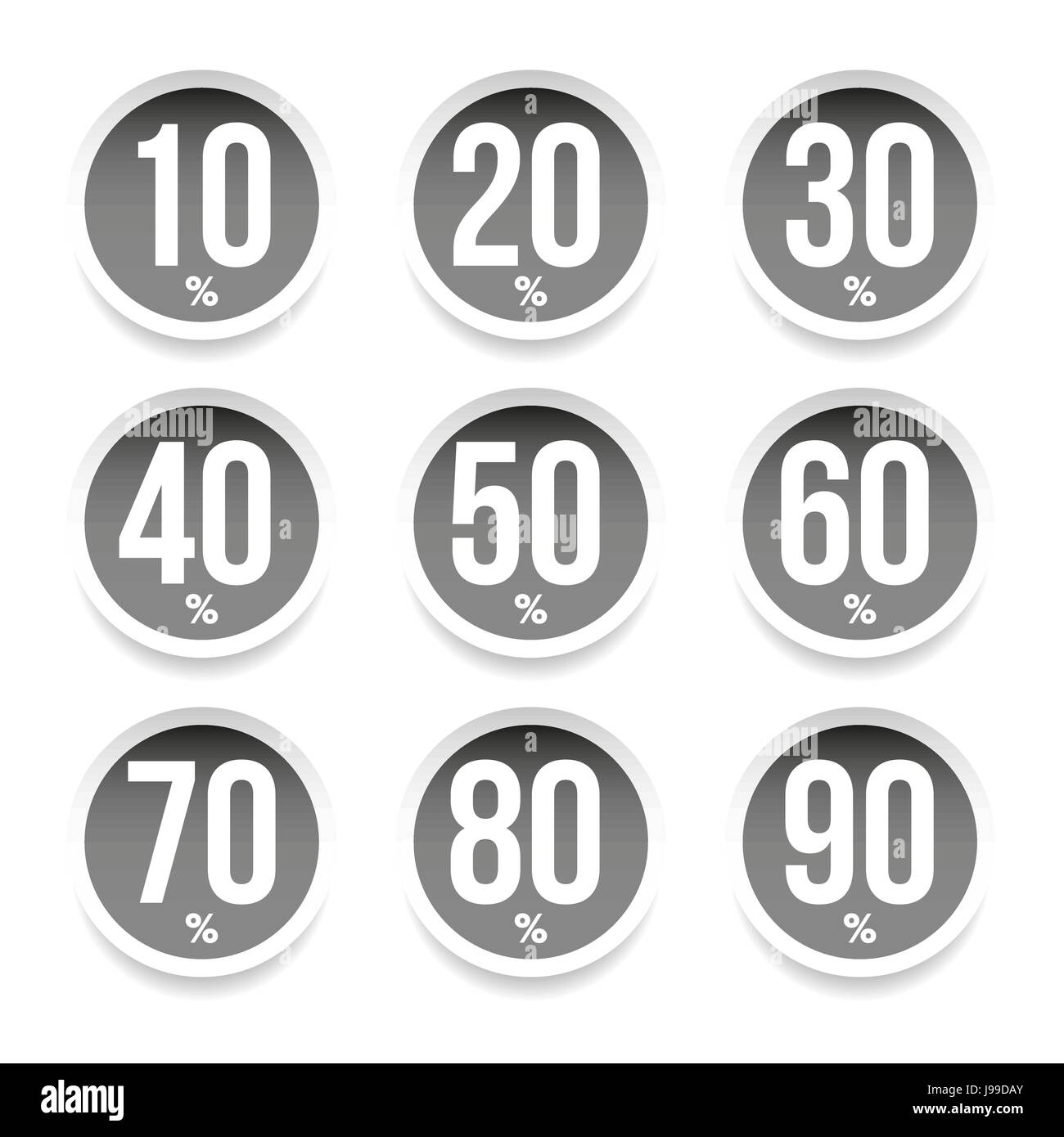 Percent sale sticker set Stock Vector Image & Art - Alamy