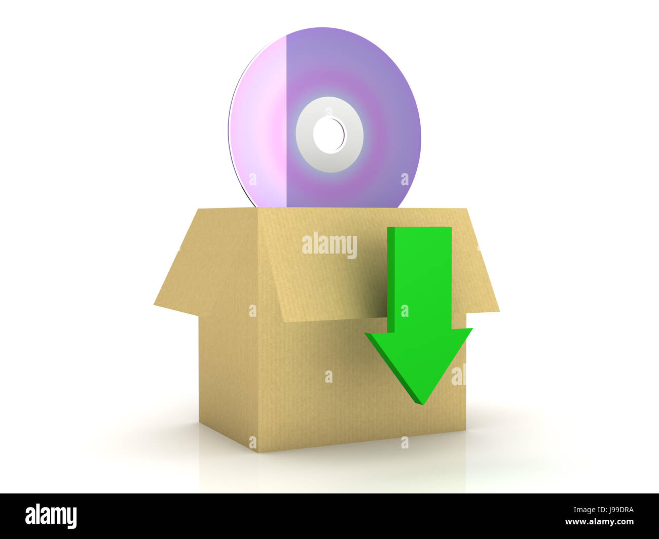 program, isolated, graphic, illustration, disc, package, load, digital ...