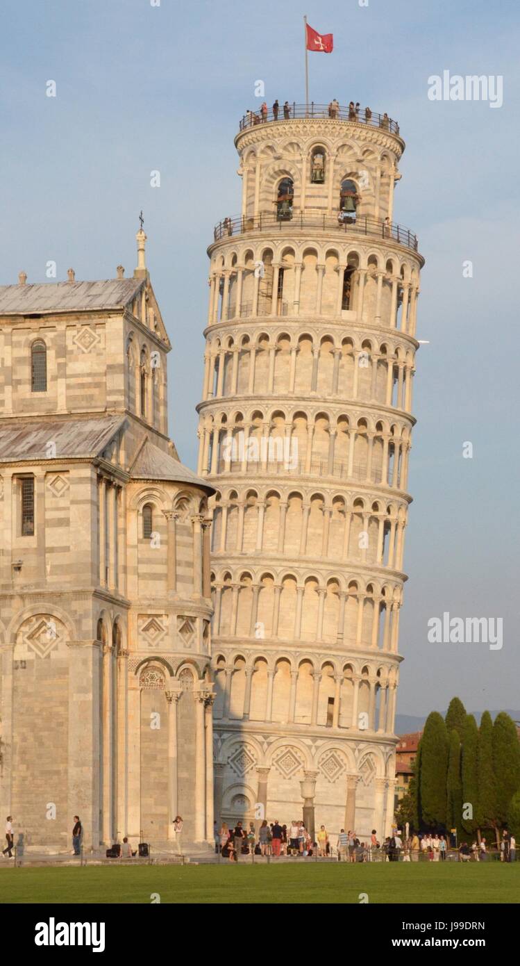 church, stone, pillar, marble, toscana, evening light, pisa, emblem ...