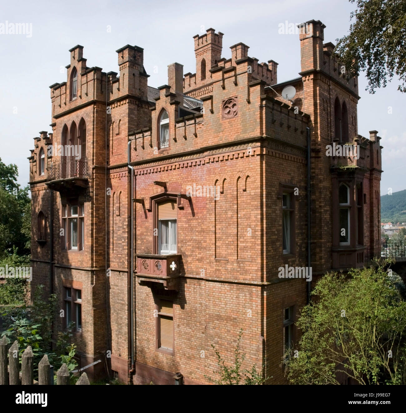 old town, germany, german federal republic, facade, battlement, house ...