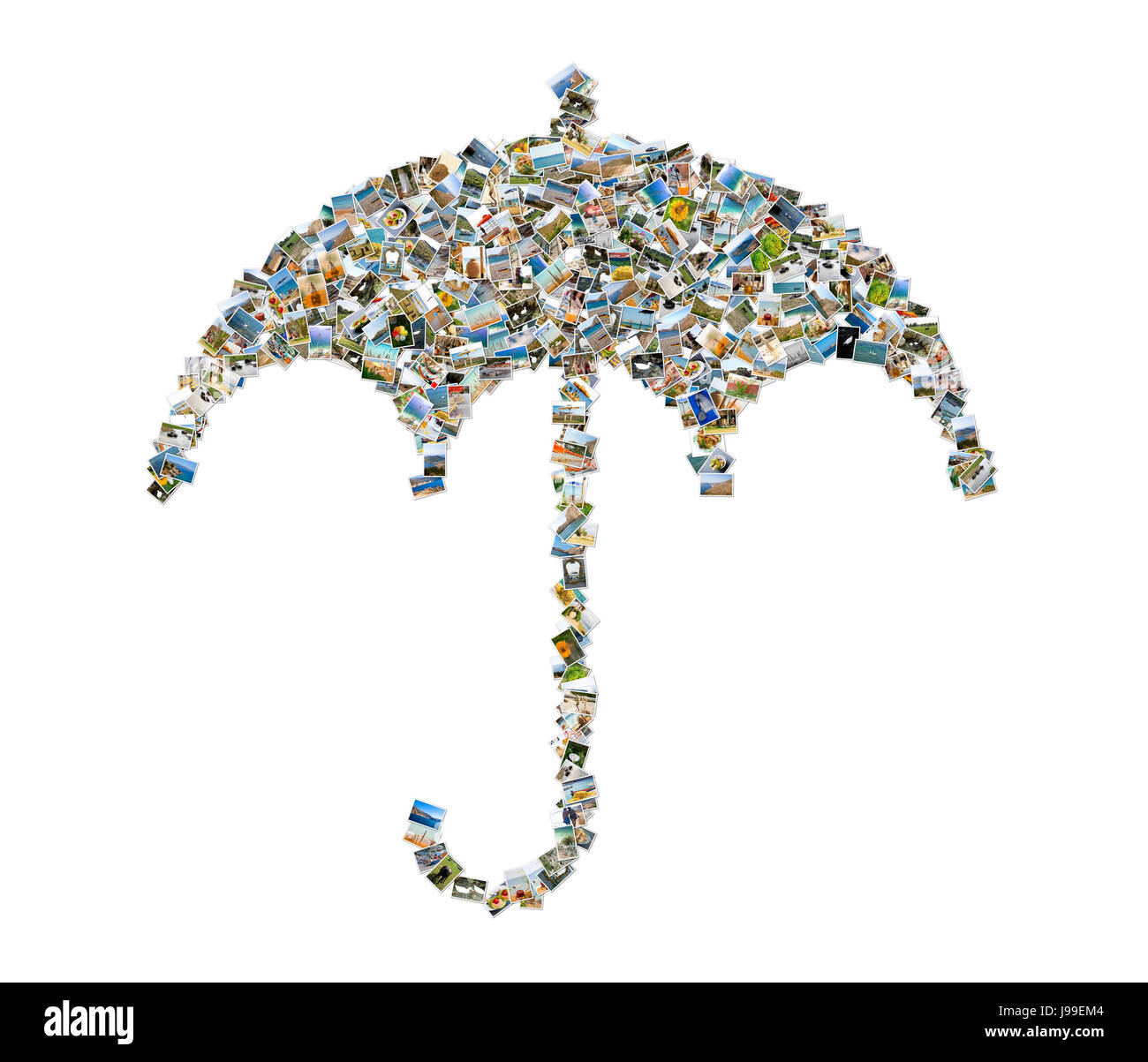 umbrella, collage, photos, sign, images, pictogram, symbol, pictograph ...