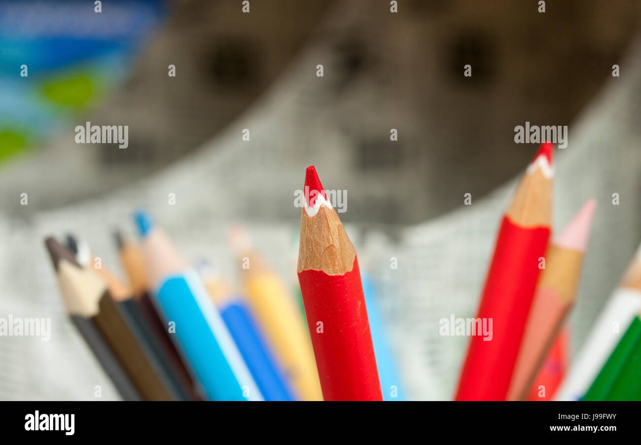 tool, art, pencils, colorful, colors, colours, blue, tool, object ...