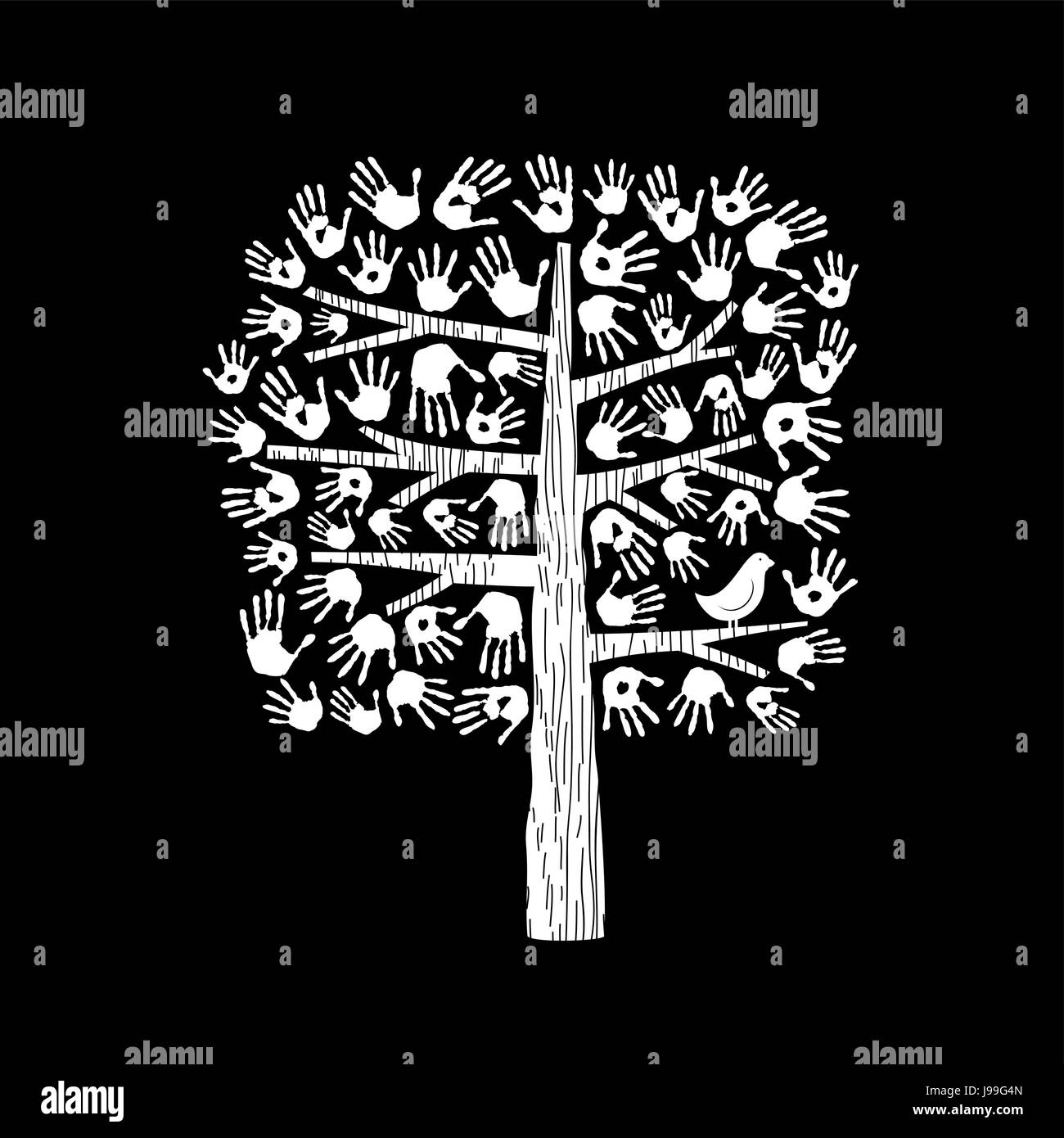 Helping hand illustration hi-res stock photography and images - Alamy